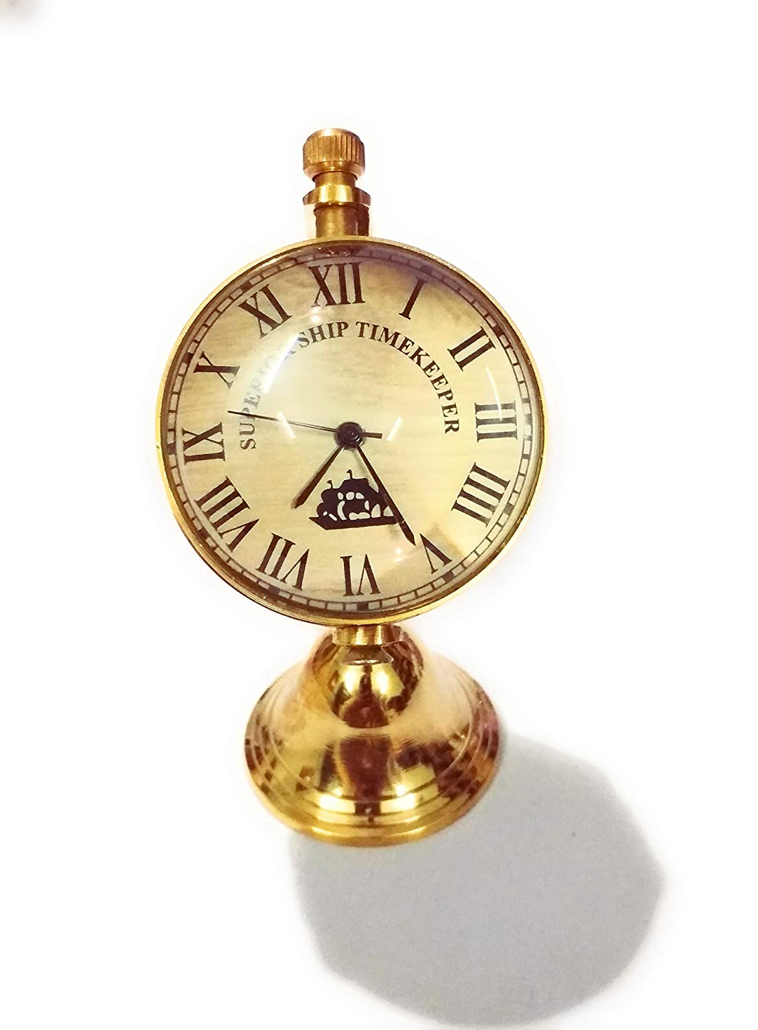 229. Antique Table Watch, Metal Brass, ht. 2", for Fashion Lovers ...